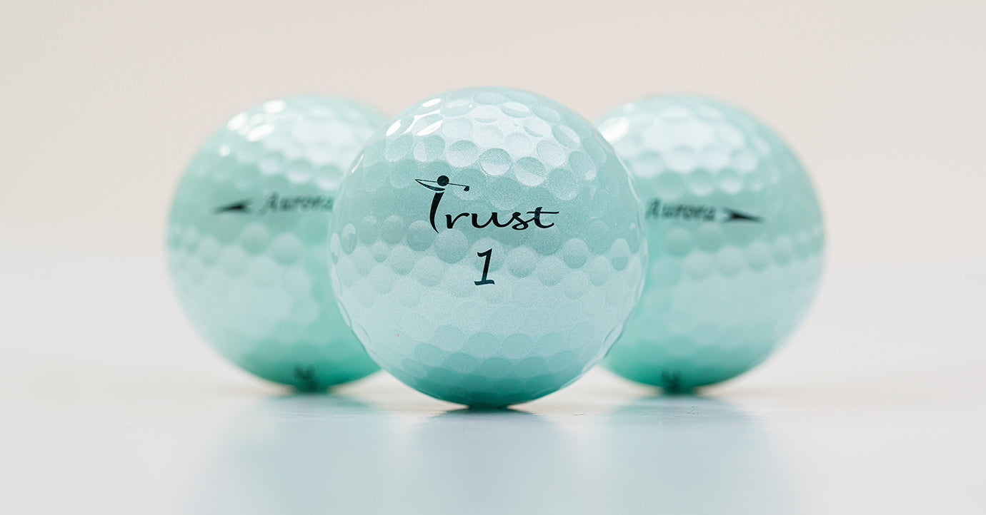 Aurora Icy Blue: Crystal Urethane Golf Ball | Trust Golf UK